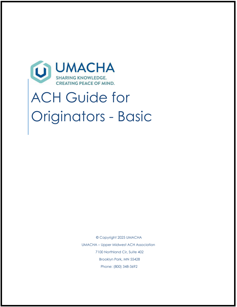 ACH Guide for Originators - Basic | Nacha